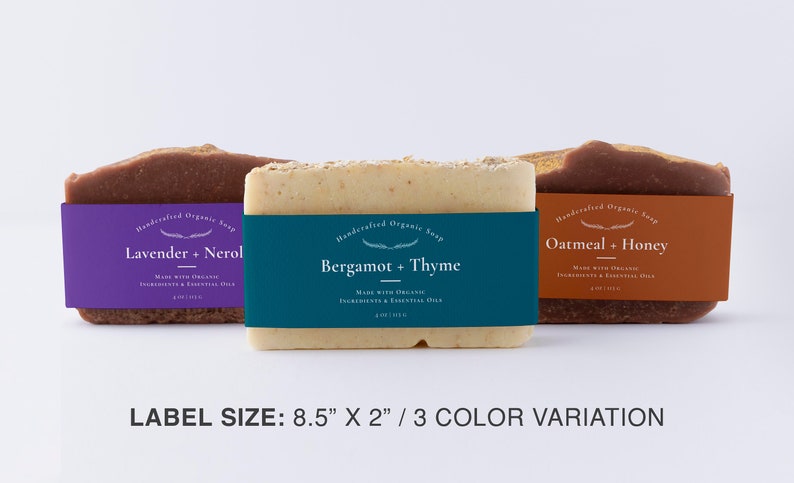 Soap Labels Template Canva, Editable Soap Bar Labels, Handmade Soap ...