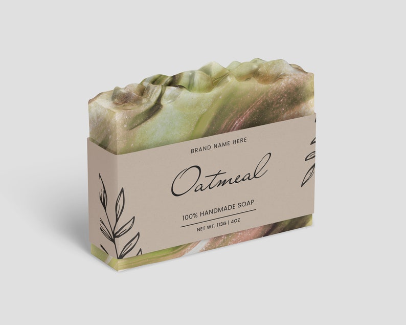 Soap Wrap Label Template, Printable Soap Bar Labels, DIY Soap Packaging ...