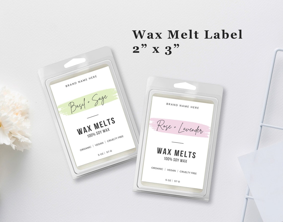Customizable Wax Melt Labels, Printable Wax Melts Stickers, Instant ...