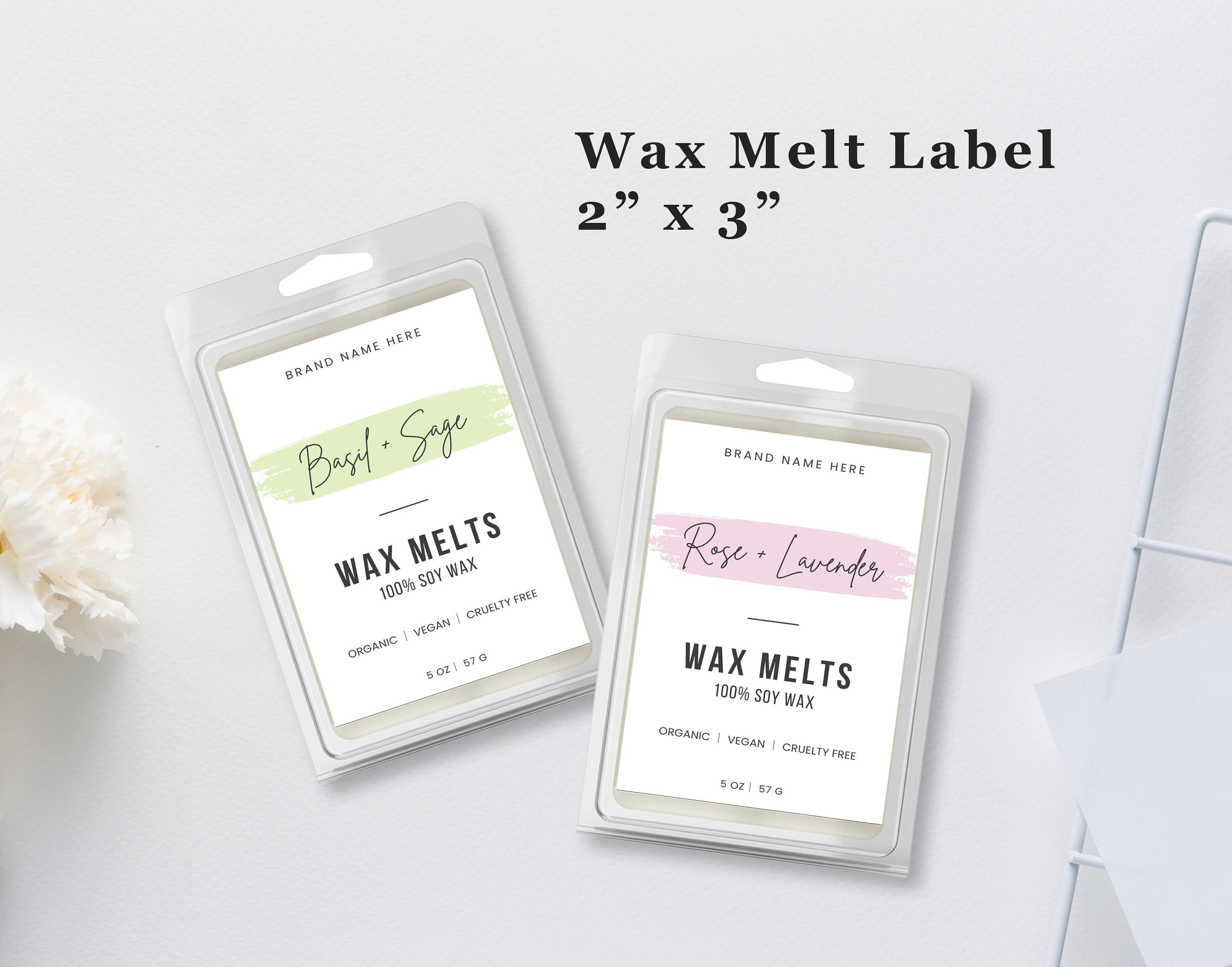 Customizable Wax Melt Labels, Printable Wax Melts Stickers, Instant ...