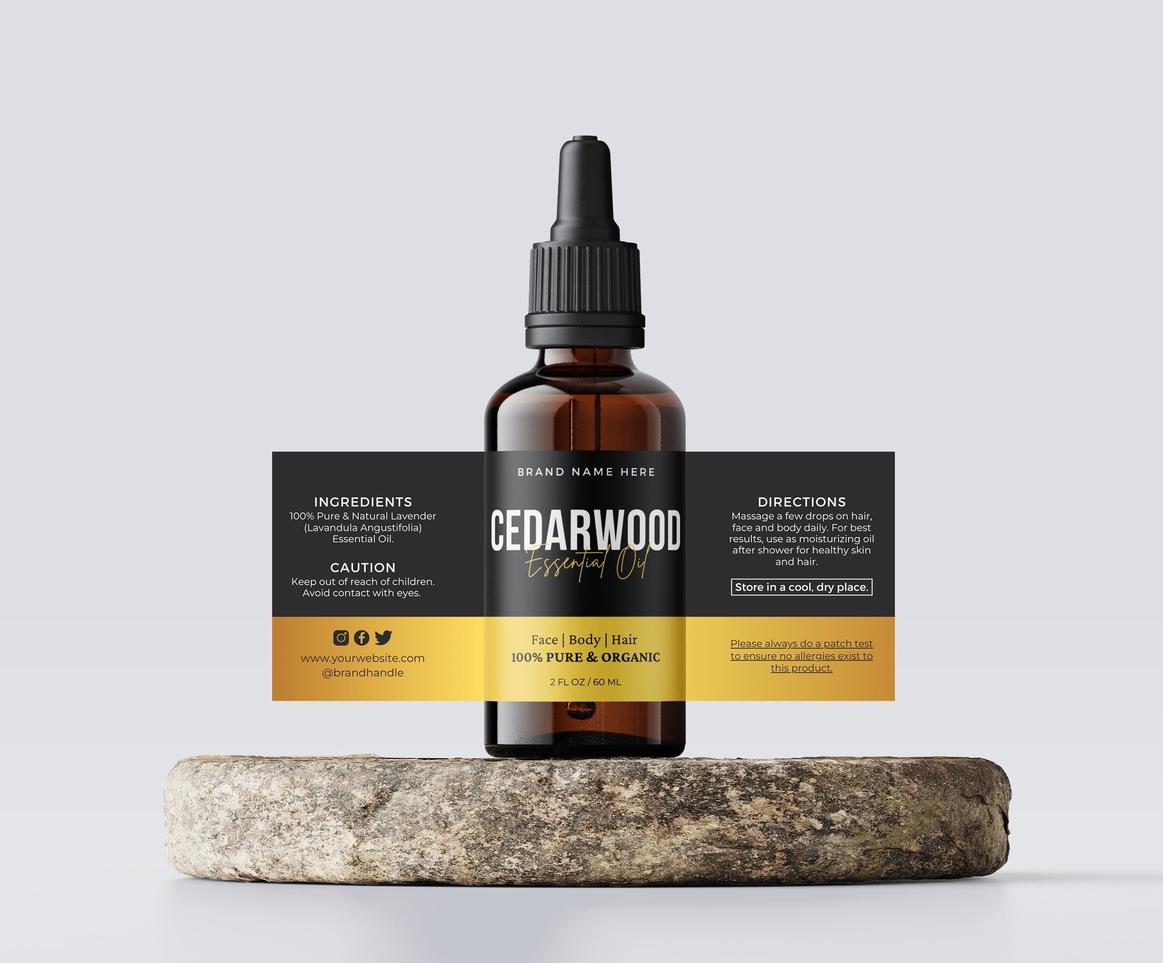 Essential Oil Label Template Body Spray Label Editable Canva Label ...