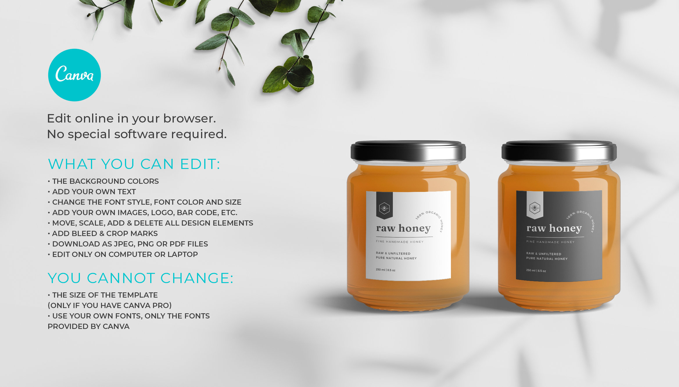 Honey Label Sticker, Homemade Honey Label, Honey Jar Labels, Honey ...