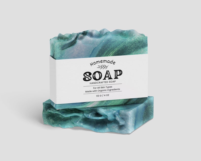 Printable Soap Bar Label Template, Custom Soap Wrapper, Soap Packaging ...