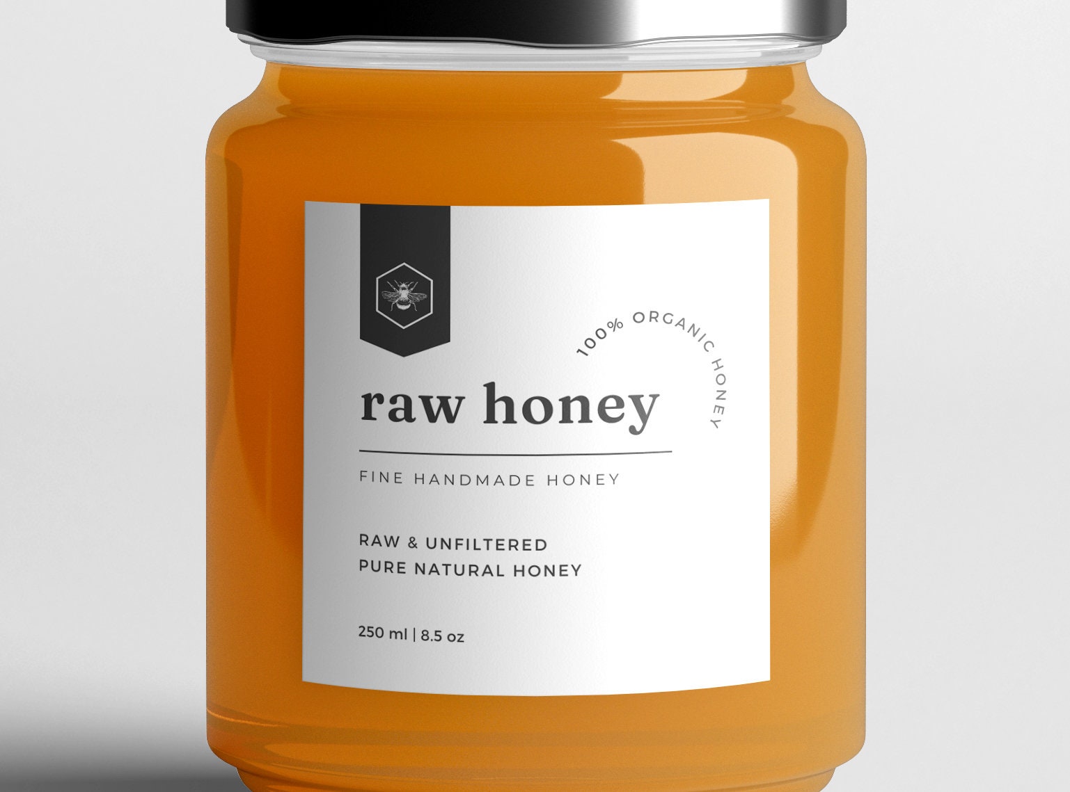 Honey Label Sticker, Homemade Honey Label, Honey Jar Labels, Honey ...