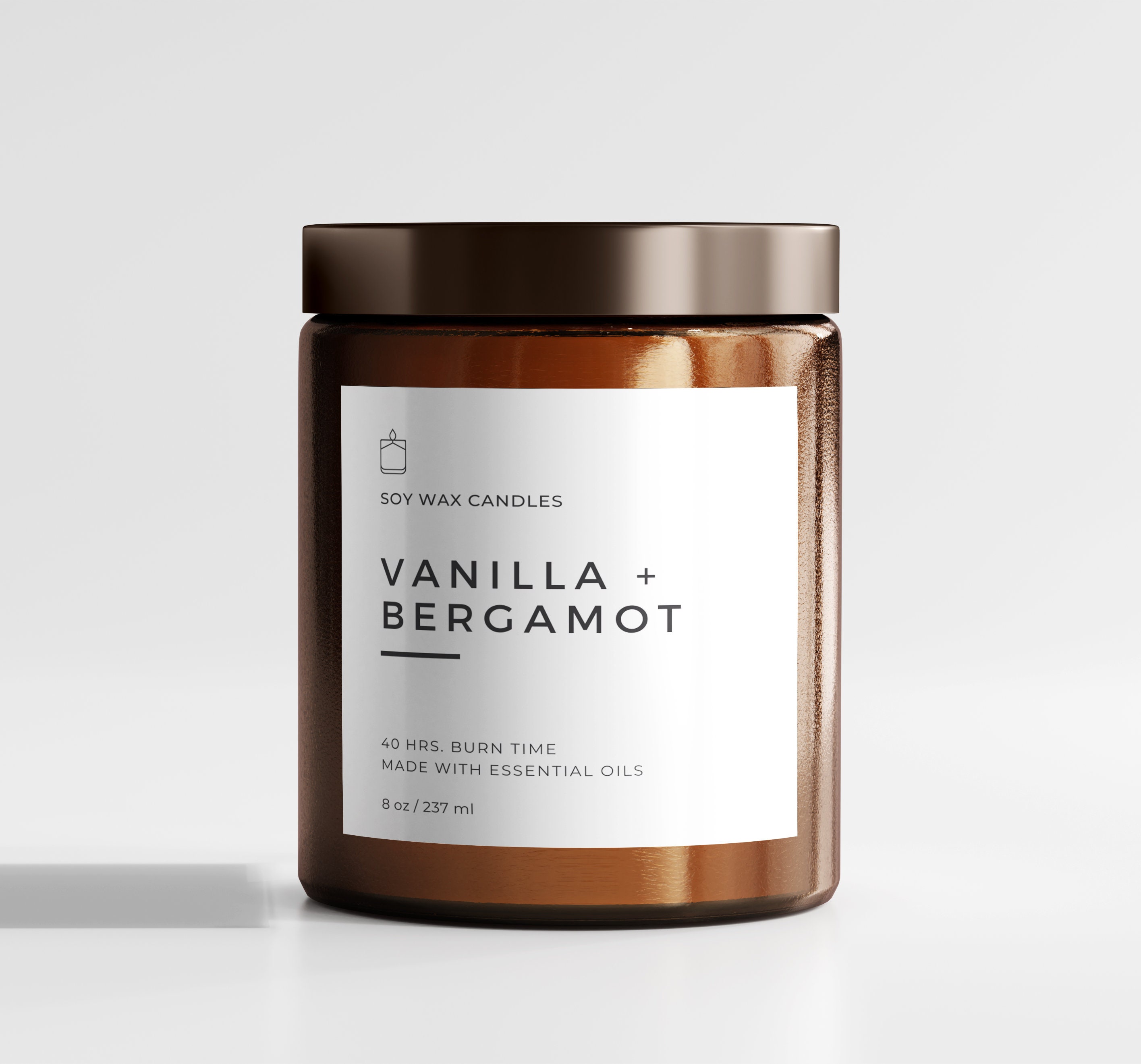 Minimal Jar Candle Label Template Canva Candle Label Design Modern ...