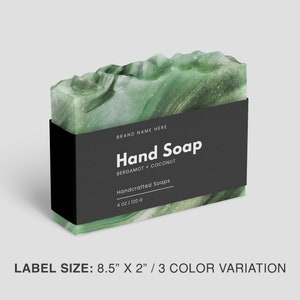 Soap Bar Label Template, Soap Band Template, Canva Handmade Soap Bar ...