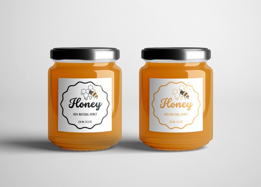 Editable Honey Jar Labels Template, Customizable Printable Labels for ...