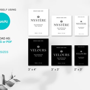 DIY Luxury Perfume Bottle Label Template, Premium Design for DIY ...