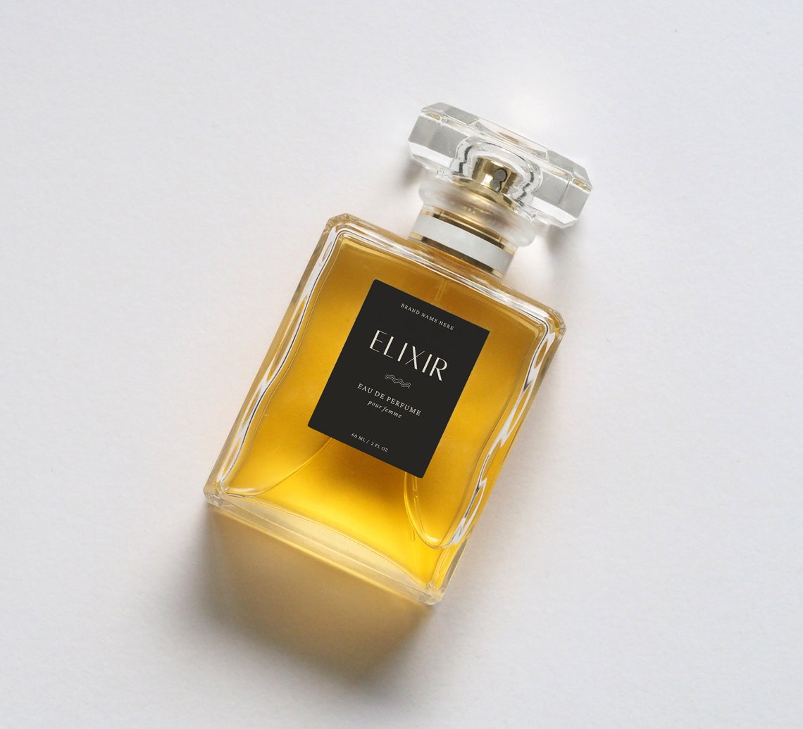 Editable Perfume Bottle Label Template Personalized Sticker - Etsy