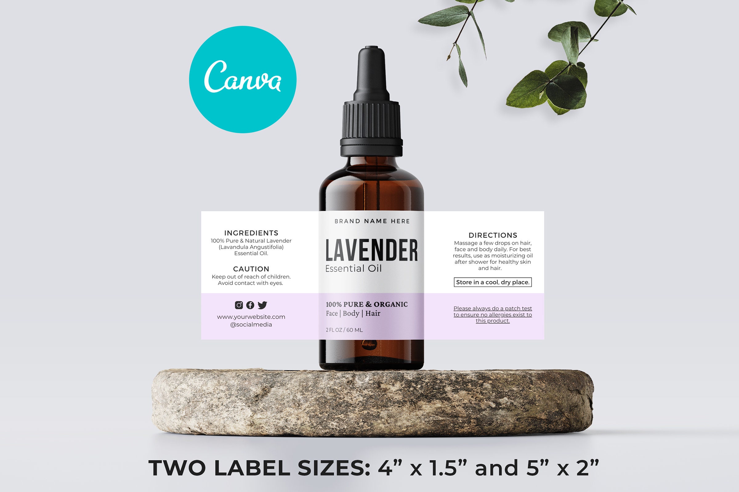 Custom Product Label Editable Label Template Stylish - Etsy