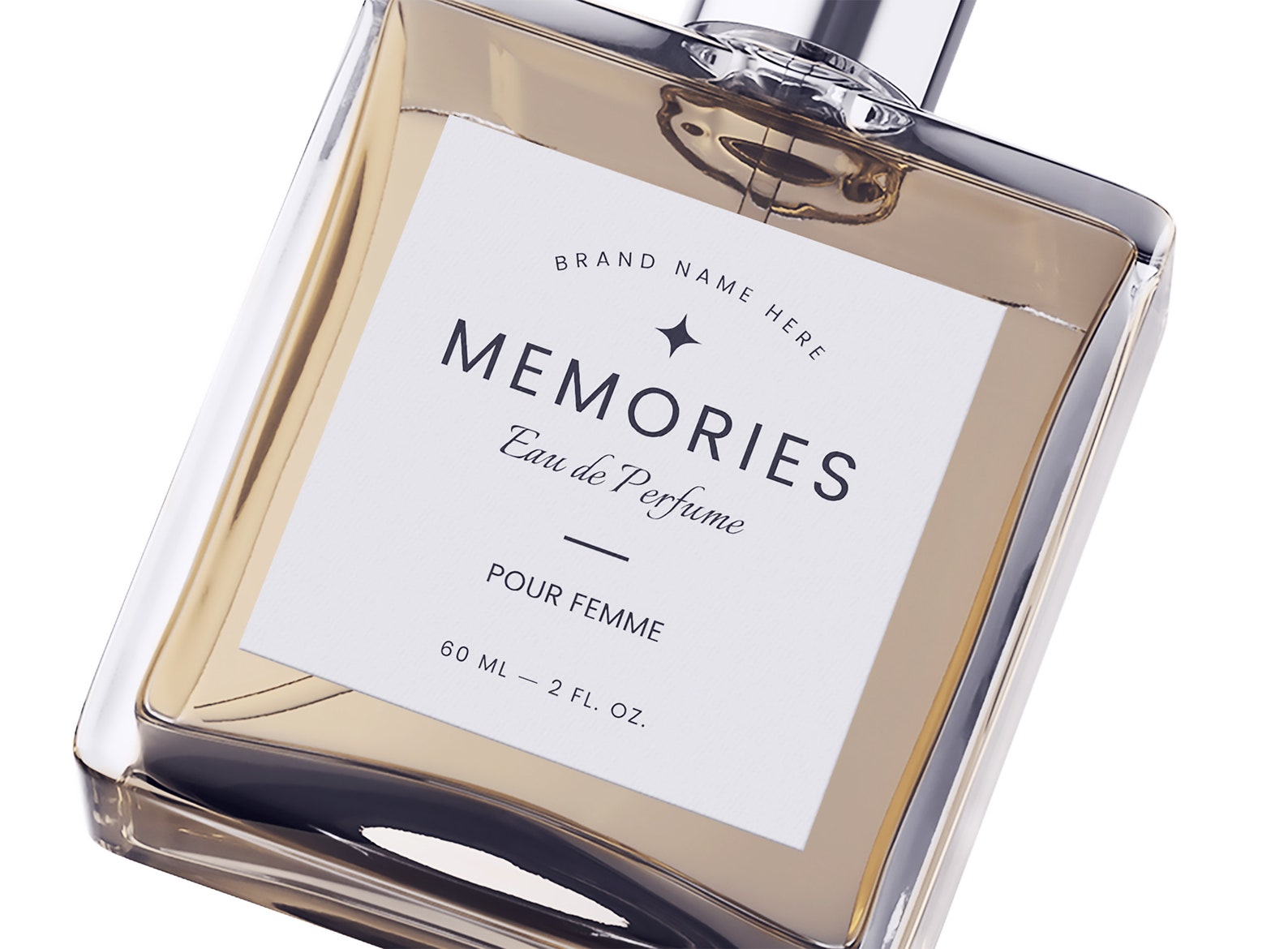 Perfume Bottle Label Template, Editable Perfume Labels, Canva Elegant ...