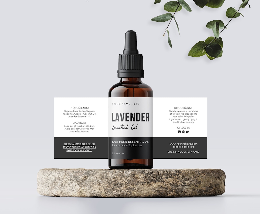 Customizable Dropper Bottle Label Template, Perfect for Product ...