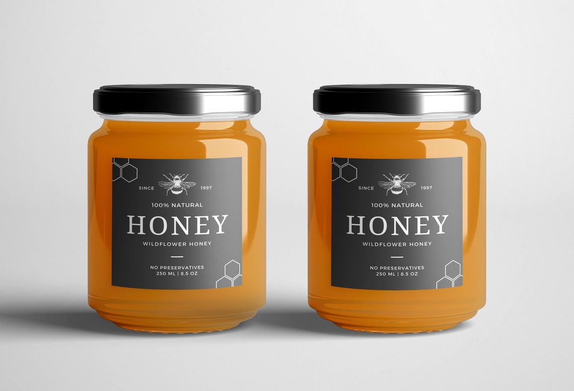 Editable Honey Jar Labels Template, Printable Honey Labels, Homemade ...