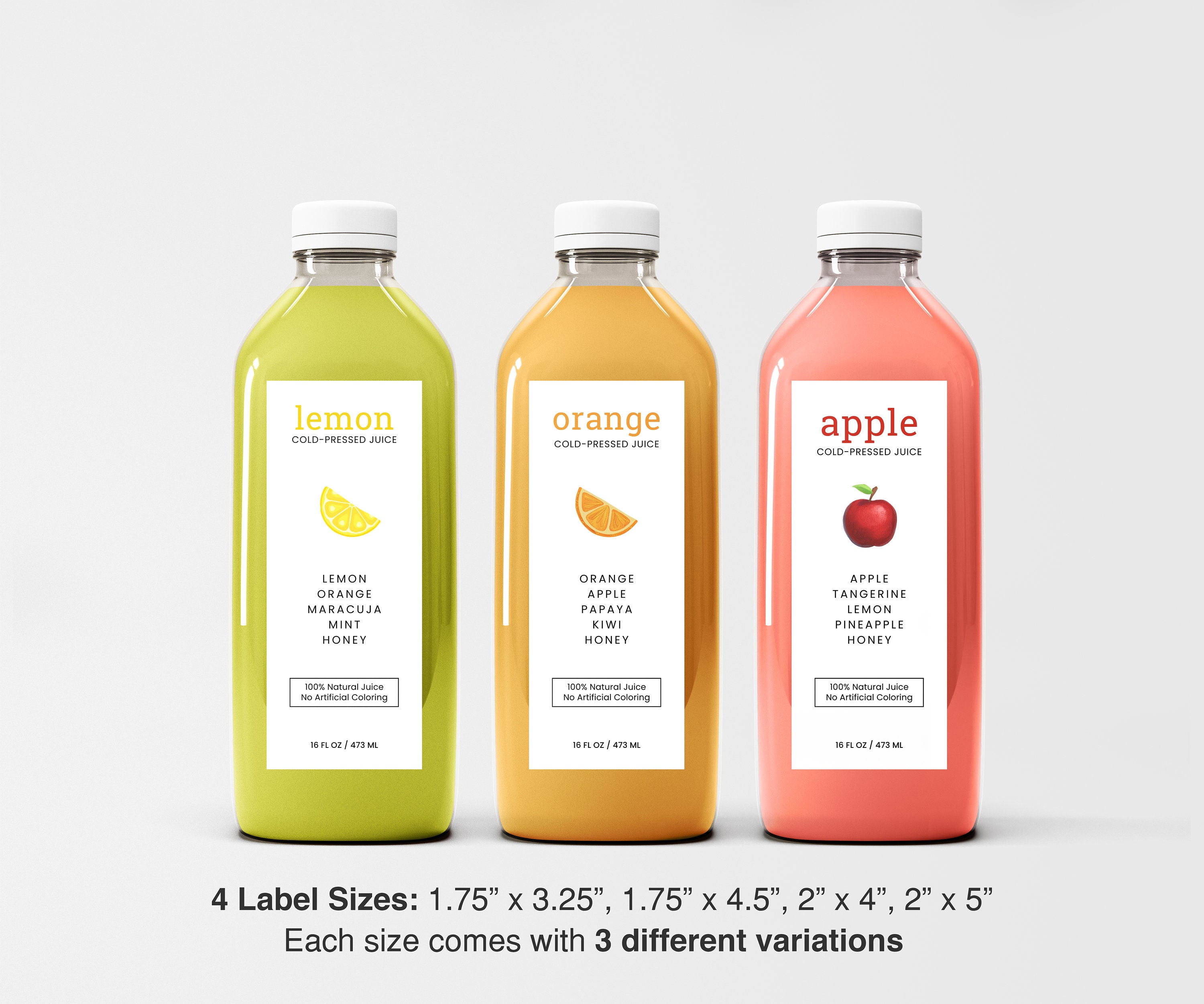 Editable Juice Bottle Label Template, DIY Customizable Juice Labels ...
