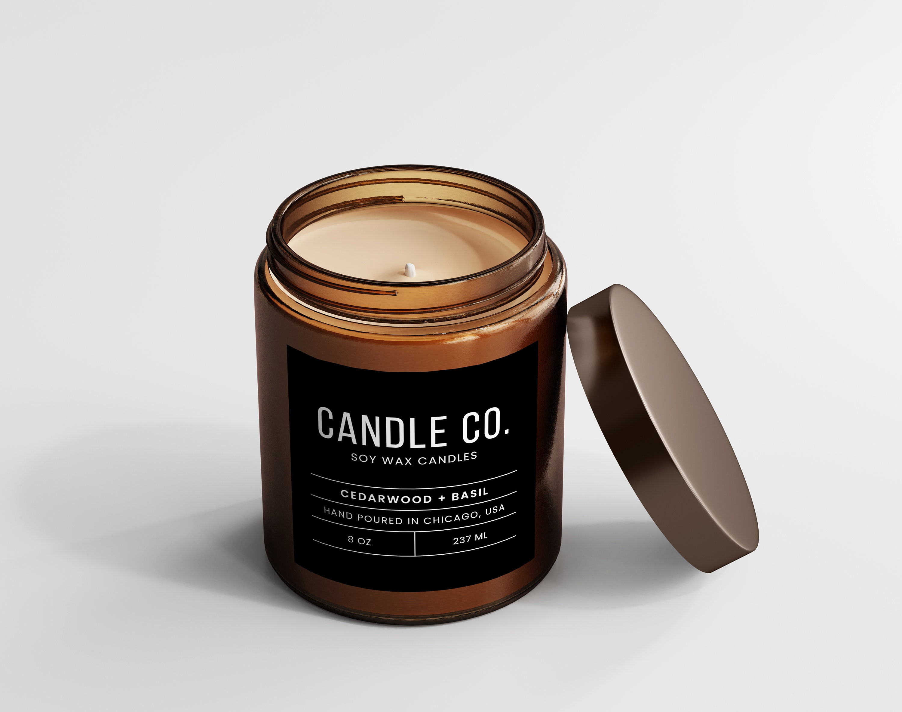 Minimal Candle Label Template, Canva Candle Stickers Design, Custom ...
