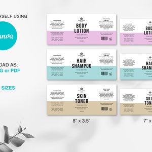 Shampoo Label Template, Pump Bottle Label, 8 Oz Bottle Label, Body Wash ...