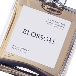 Perfume Bottle Label, Cologne Label, Fragrance Label Template, Luxury ...