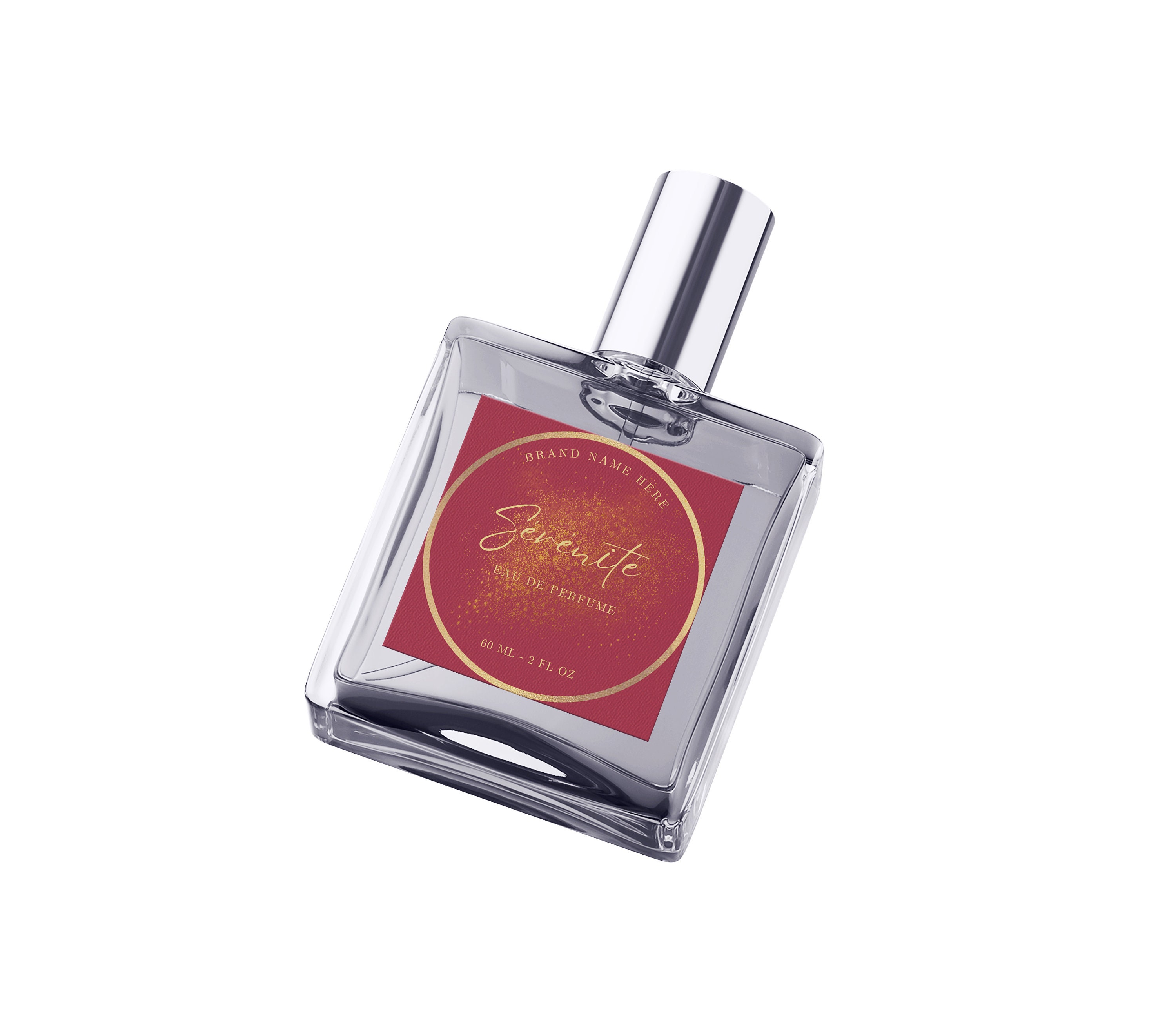 Editable Golden Perfume Label Template, Customizable Fragrance Bottle ...