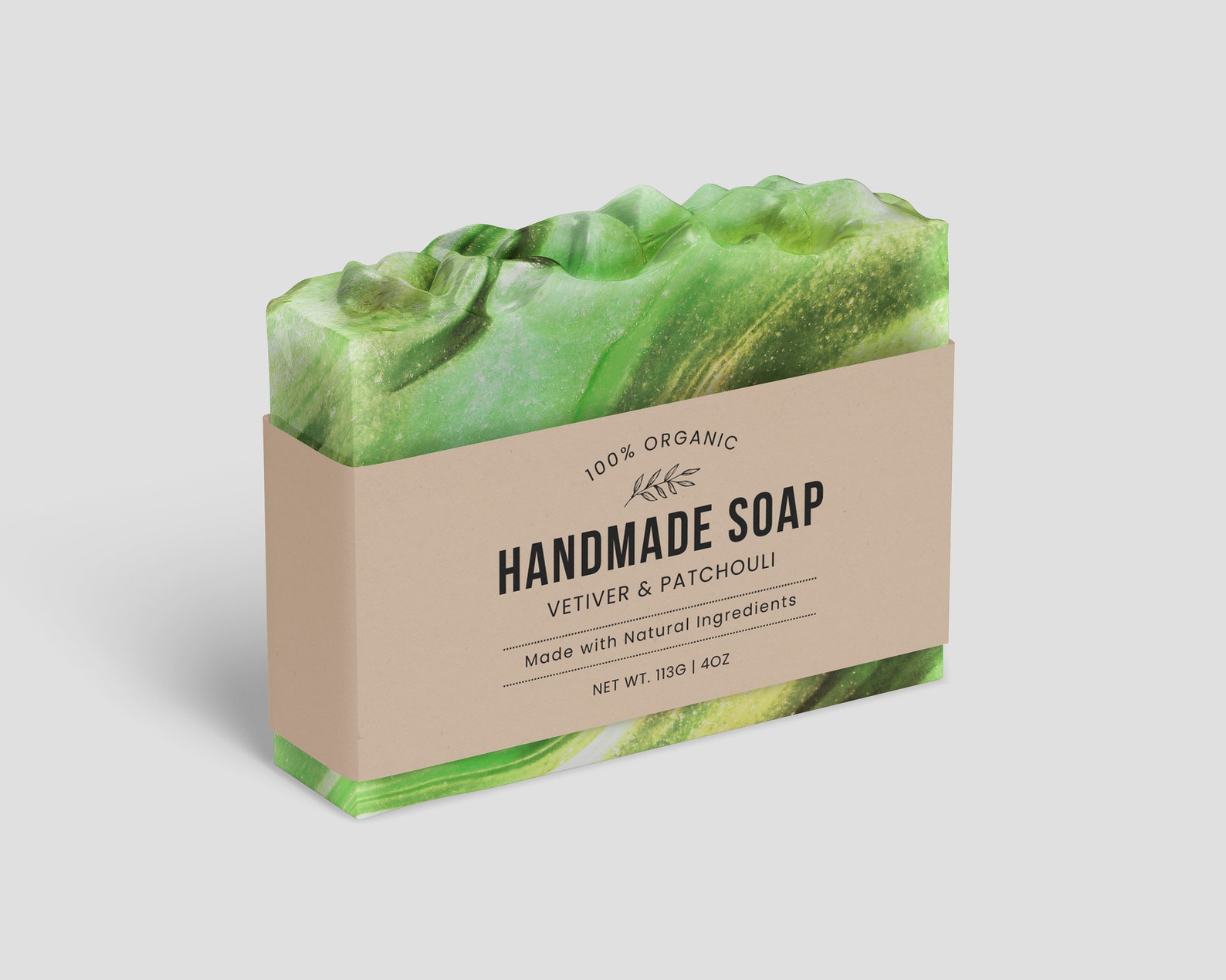 Soap Bar Label Template, Homemade Soap Wrapper, Canva Soap Band Design ...