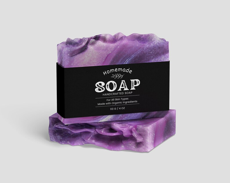 Printable Soap Bar Label Template, Custom Soap Wrapper, Soap Packaging ...