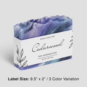 Soap Wrap Label Template, Printable Soap Bar Labels, DIY Soap Packaging ...