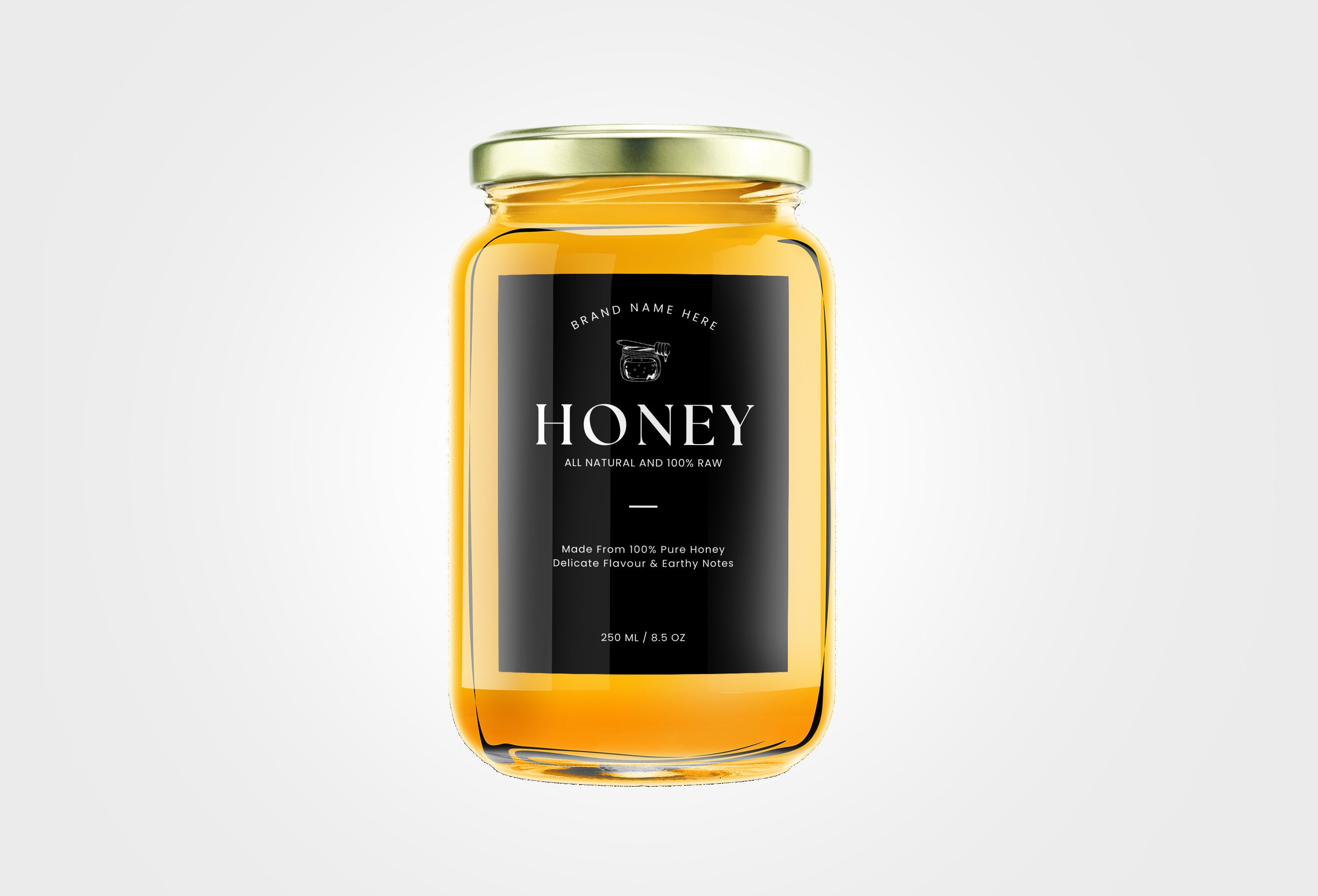 Custom Honey Jar Label Template, Canva Honey Stickers Design, Editable ...