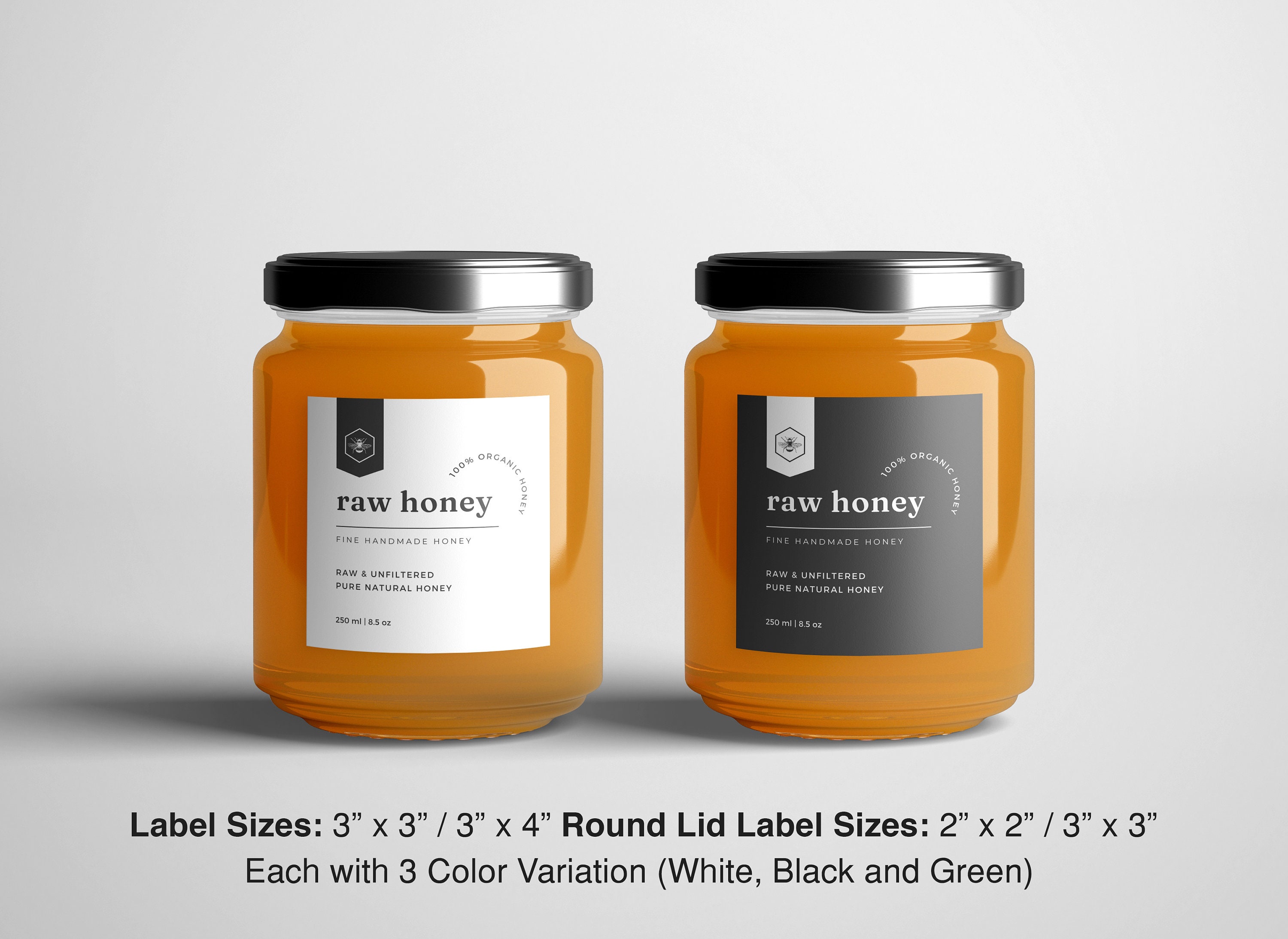 Honey Label Sticker, Homemade Honey Label, Honey Jar Labels, Honey ...