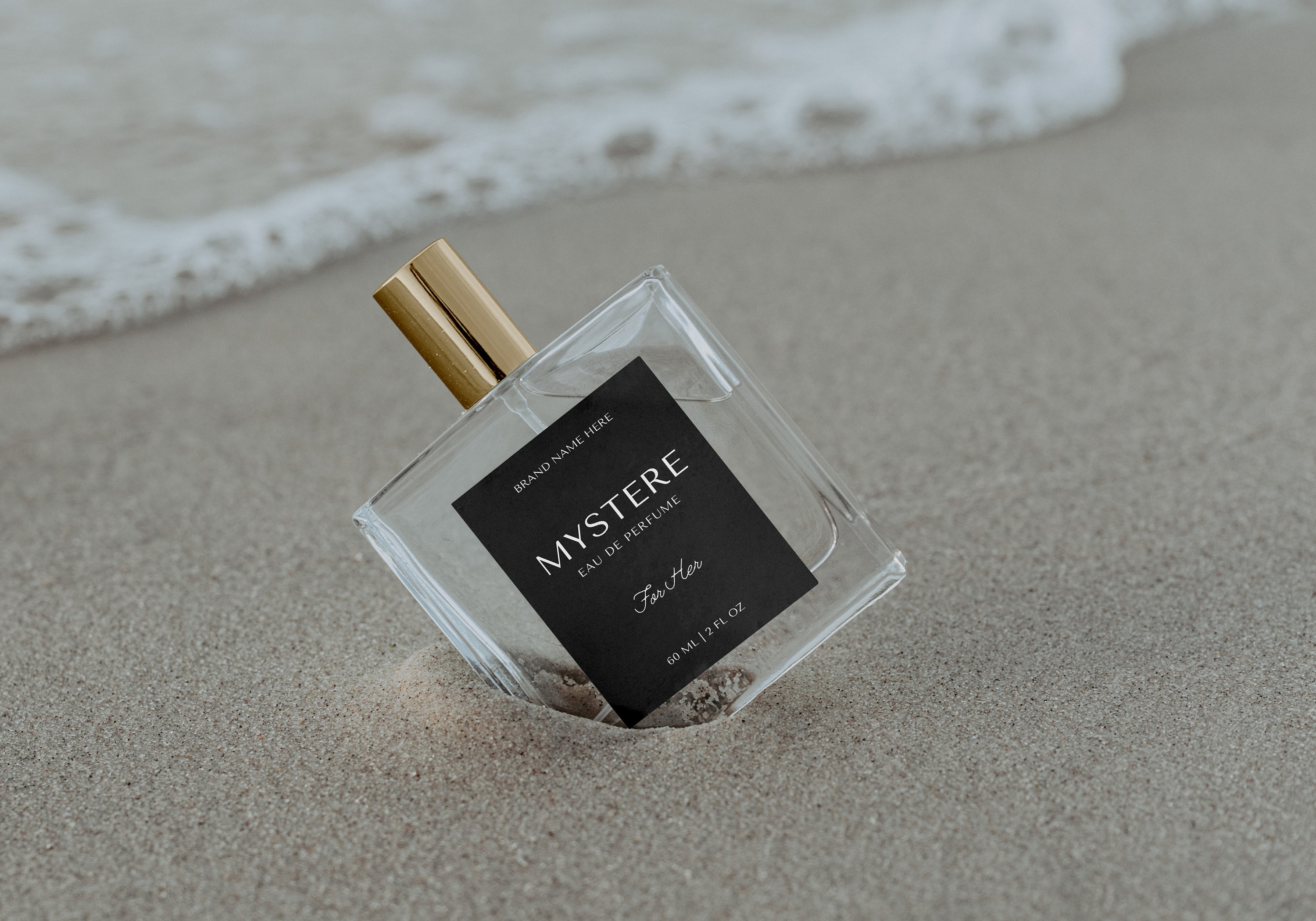 Perfume Bottle Label Template, Canva Editable Perfume Stickers Design ...