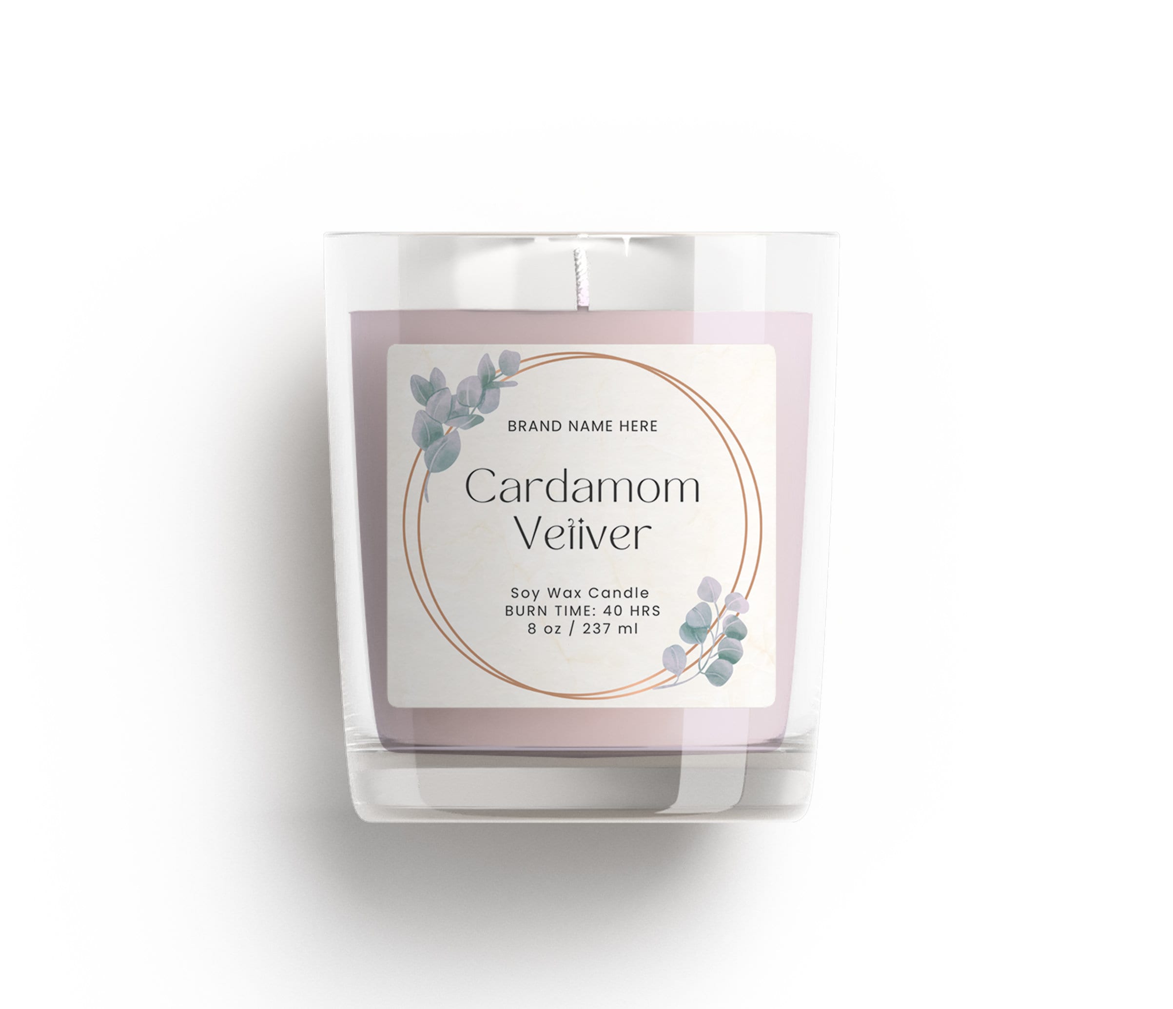 Elegant Minimal Candle Label Design for Canva, DIY Candle Branding Made ...