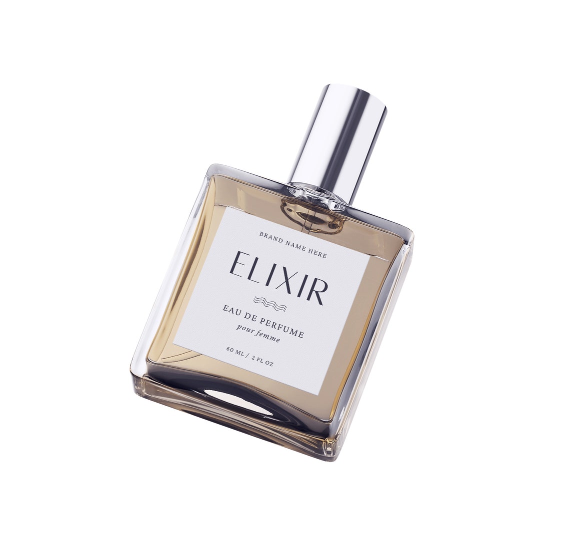 Editable Perfume Bottle Label Template Personalized Sticker - Etsy