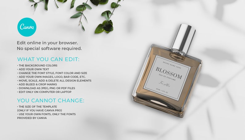 Luxury Perfume Bottle Labels, Perfume Label Template, Etiquette Parfum ...