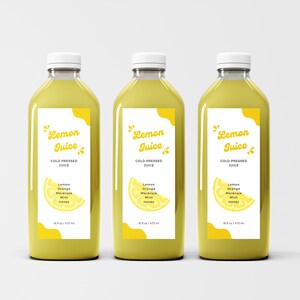 Juice Bottle Label Template, Juice Labels, Custom Juice Labels ...