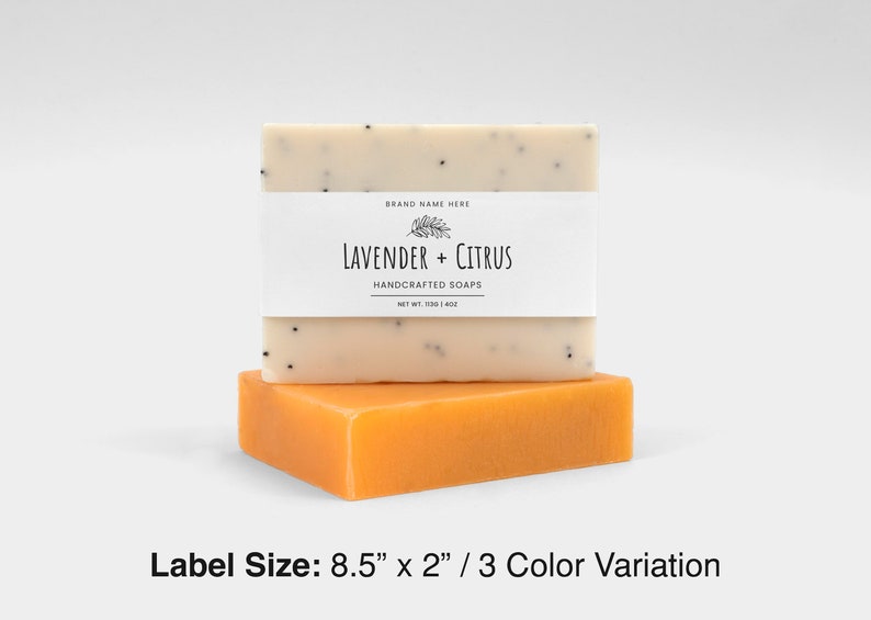 Handmade Soap Labels Template, DIY Soap Packaging, Printable Soap Wraps ...