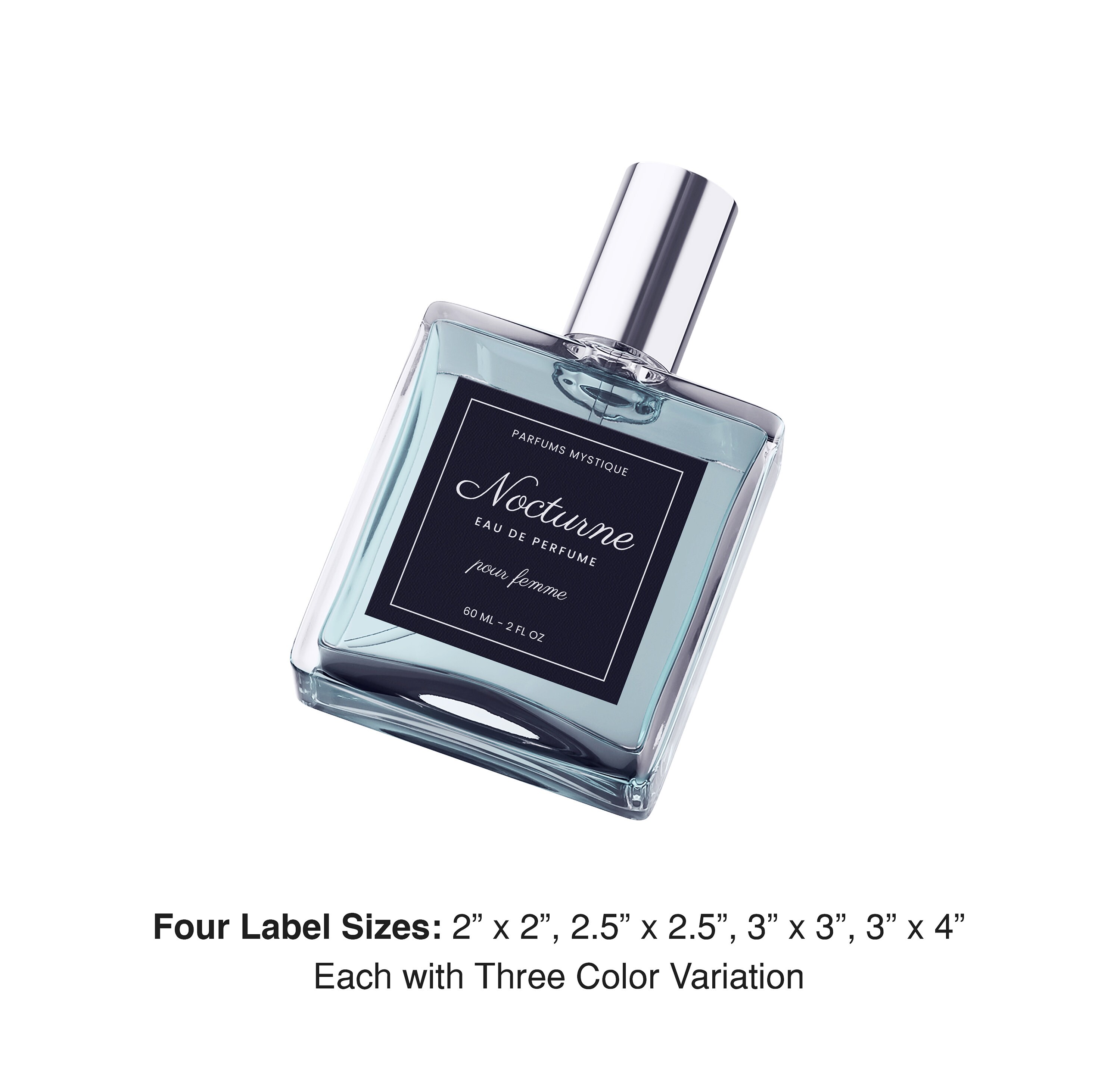Luxury Perfume Bottle Labels, Customizable Fragrance Labels, Elegant ...