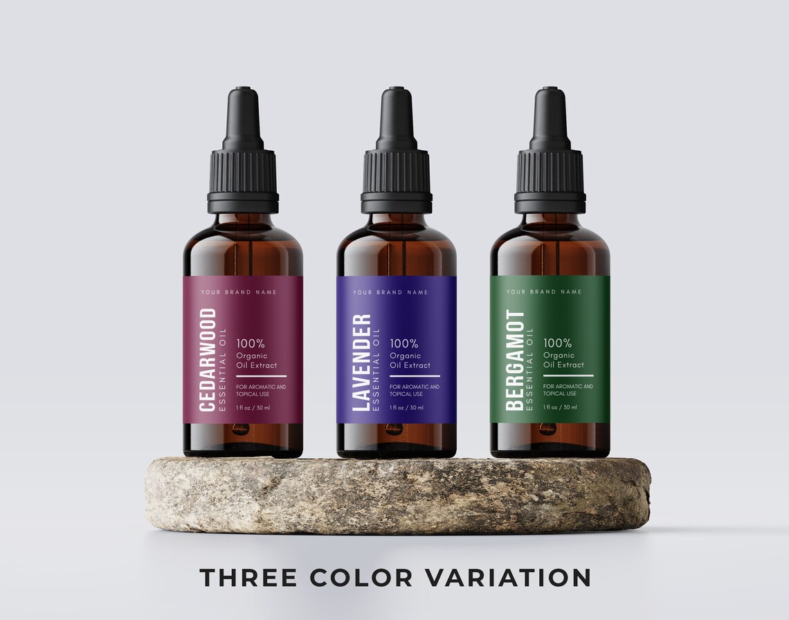 Oil Label Template - Skincare Labels - 1 Oz 2 Oz 4 Oz Bottle Label ...