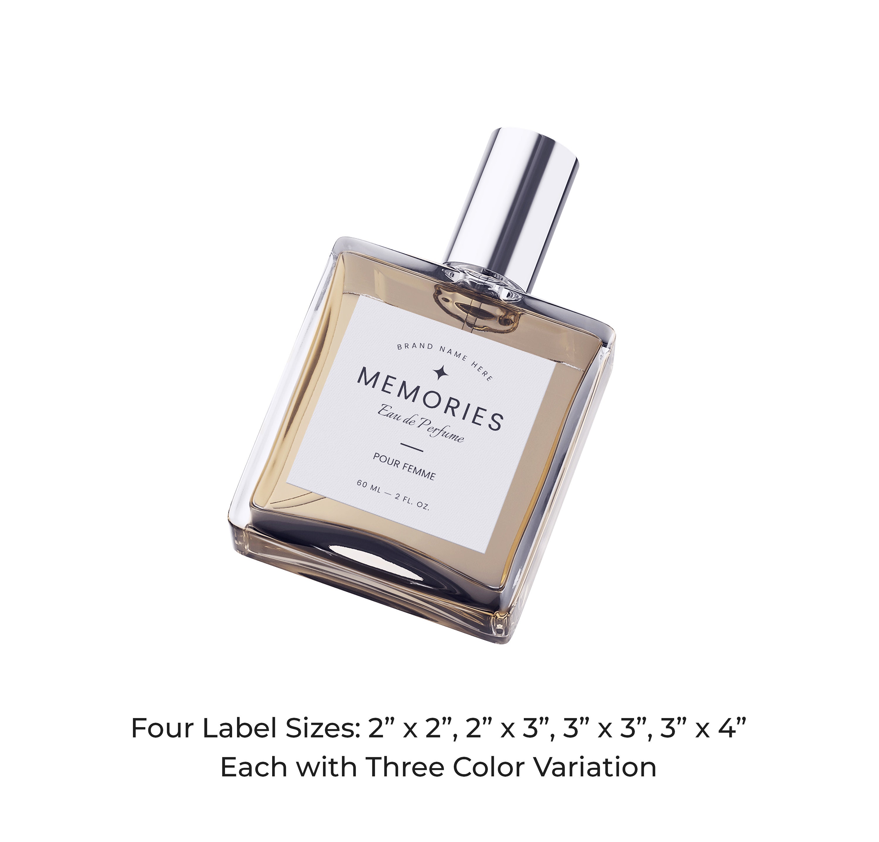 Perfume Bottle Label Template, Editable Perfume Labels, Canva Elegant ...