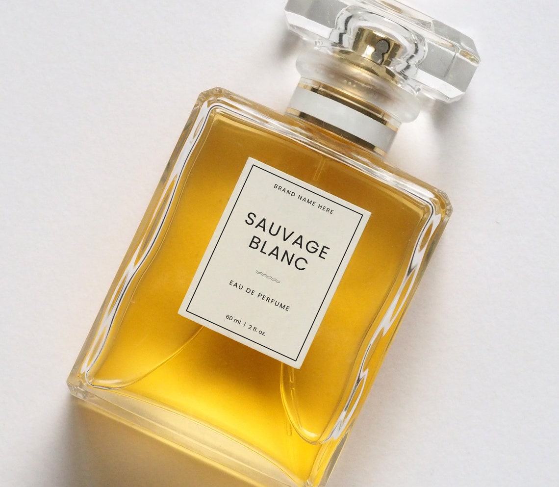 Perfume Bottle Labels, Perfume Label Template, Personalized Perfume ...