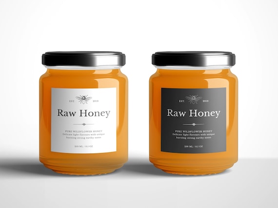 Honey Jar Labels Template Editable Honey Labels Labels for - Etsy UK