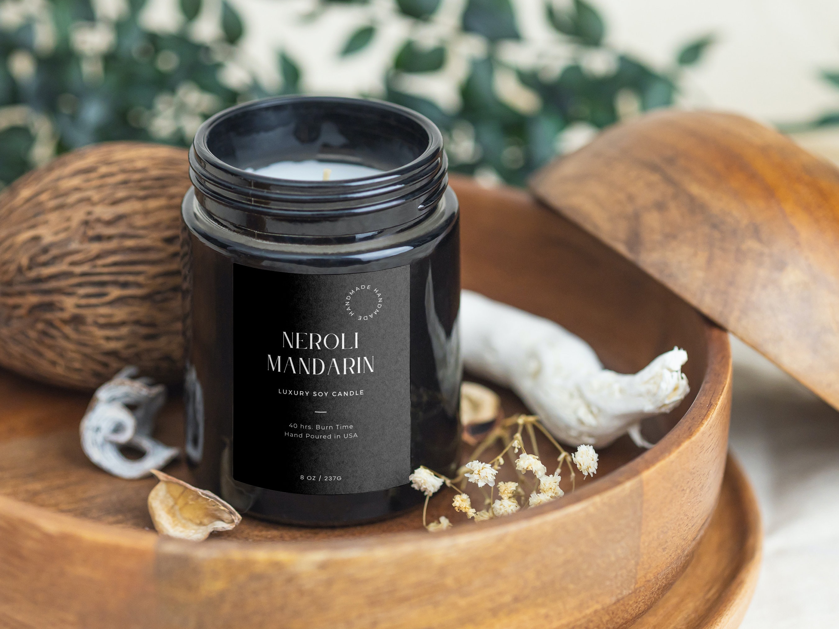 Editable Luxury Candle Jar Label Template, Canva Candle Sticker, Candle ...