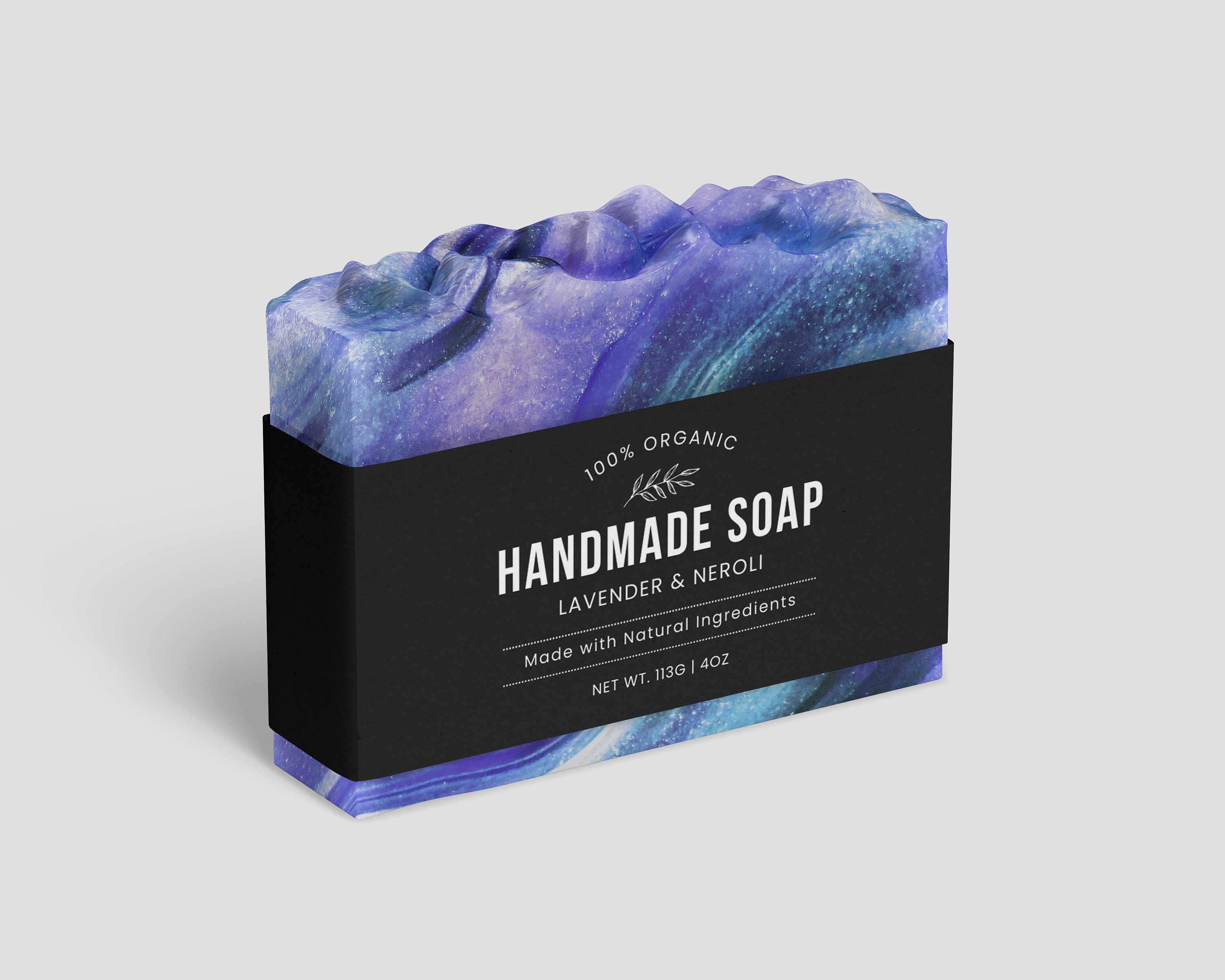 Soap Bar Label Template, Homemade Soap Wrapper, Canva Soap Band Design ...