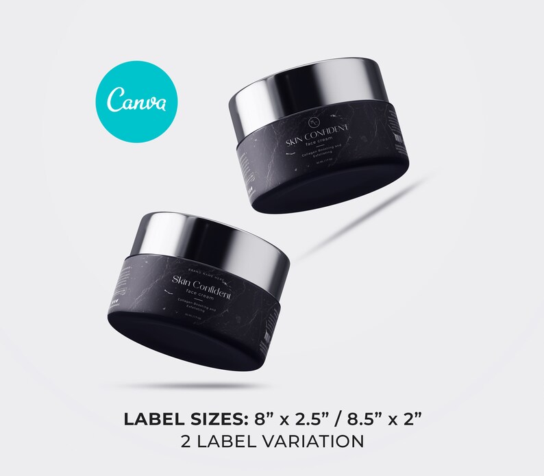 Cosmetic Jars Labels Template, Luxury Cosmetic Label, Body Butter ...