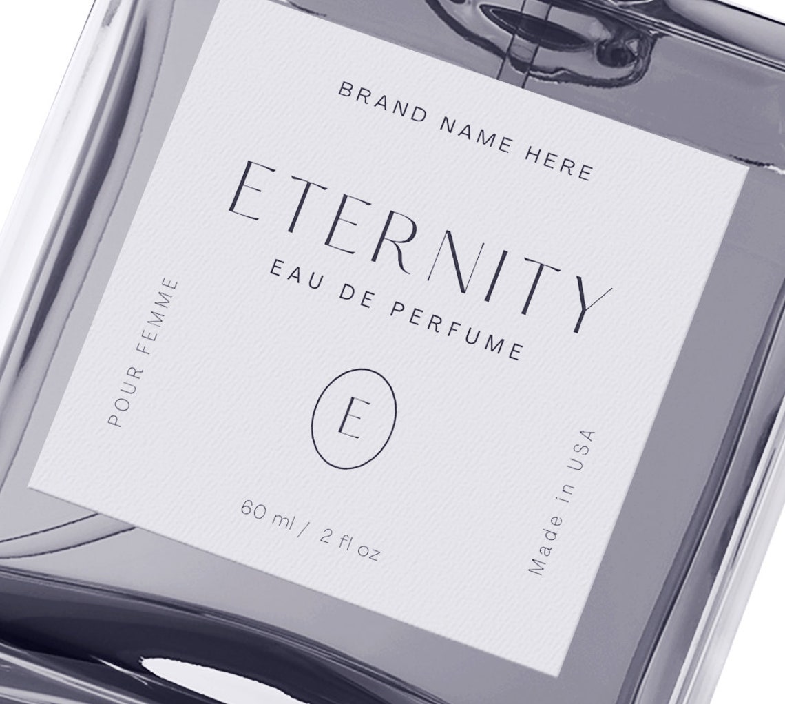 Luxury Perfume Bottle Label Design, Printable Perfume Labels, Custom ...