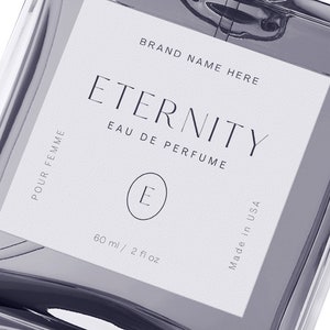 Luxury Perfume Bottle Label Design, Printable Perfume Labels, Custom ...