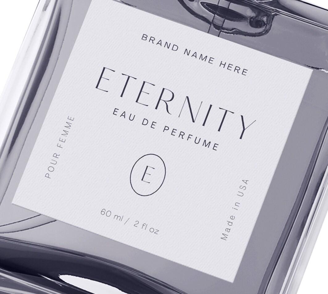Luxury Perfume Bottle Label Design, Printable Perfume Labels, Custom ...