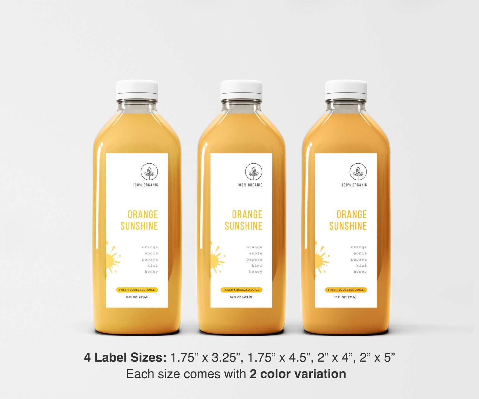 Juice Labels Template, Juice Bottle Labels, Editable Juice Labels ...