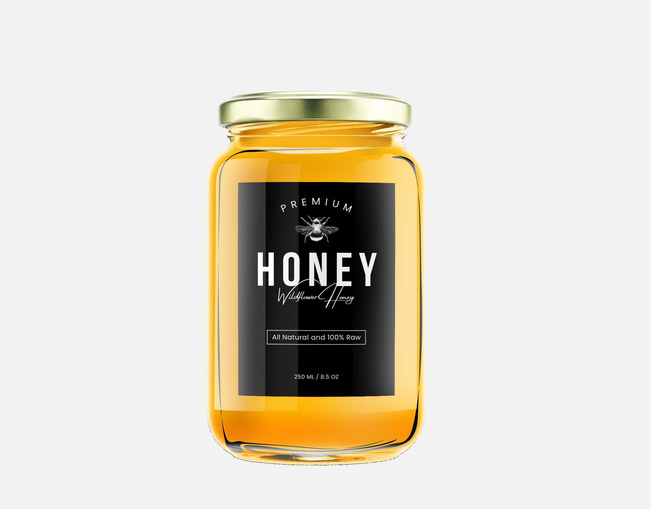 Honey Labels Template, Customizable Honey Jar Labels, Beekeepers, DIY ...