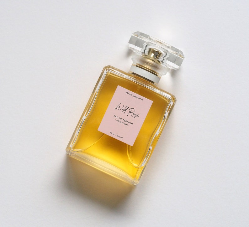 Editable Perfume Label Design, Pink Perfume Label, High End Perfume ...