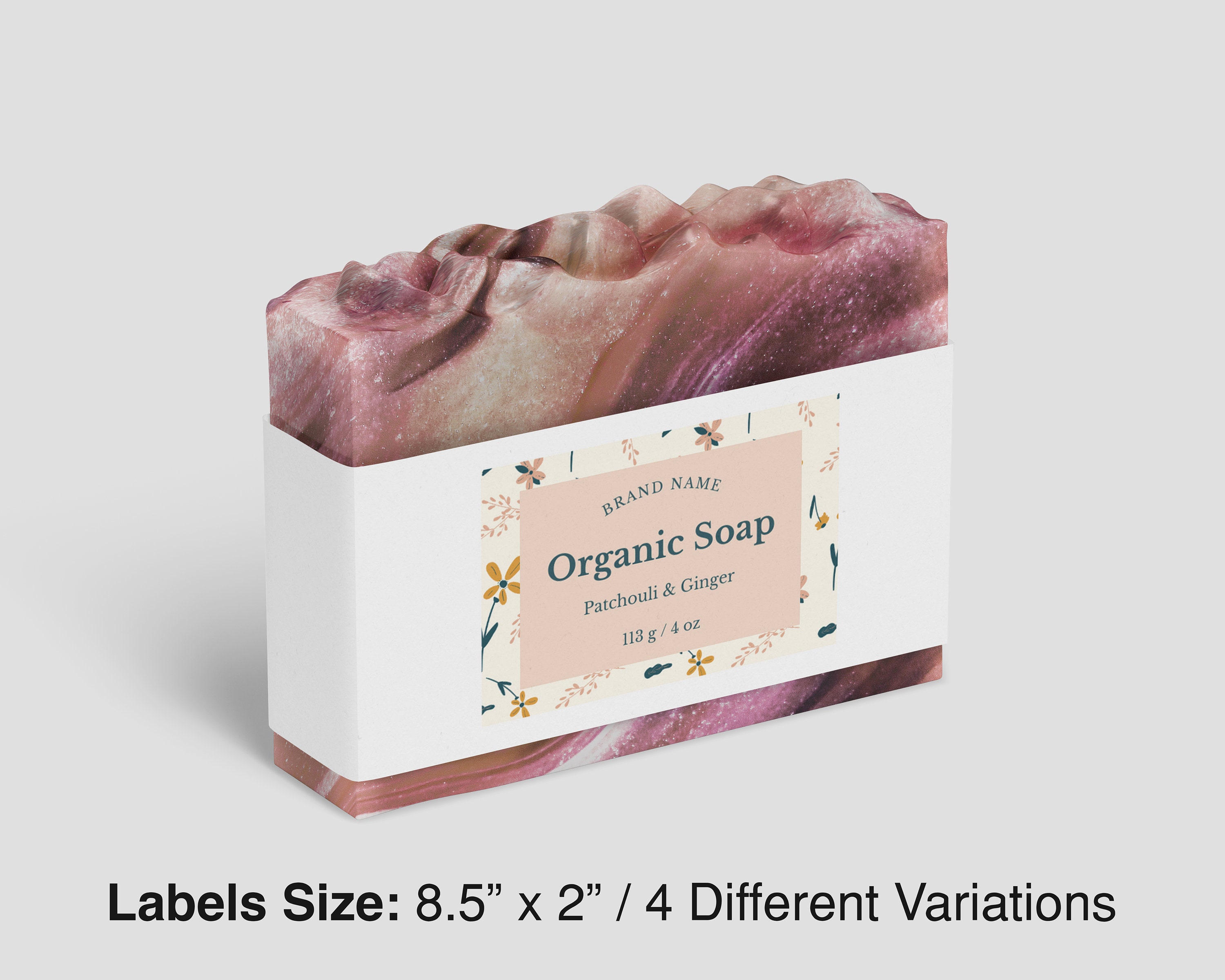 Editable Soap Bar Label Template, Canva Soap Stickers, Homemade Soap ...