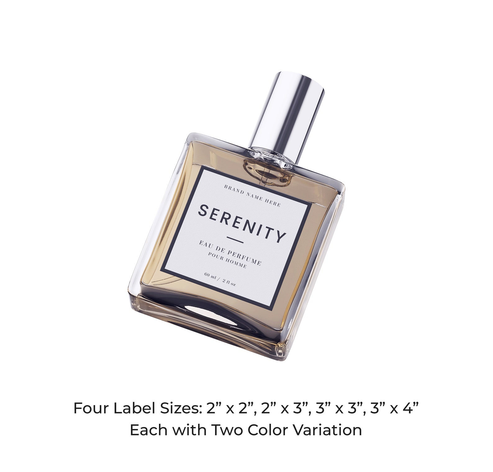 Canva Perfume Bottle Labels Design, Gold Metal Labels, Custom Fragrance ...