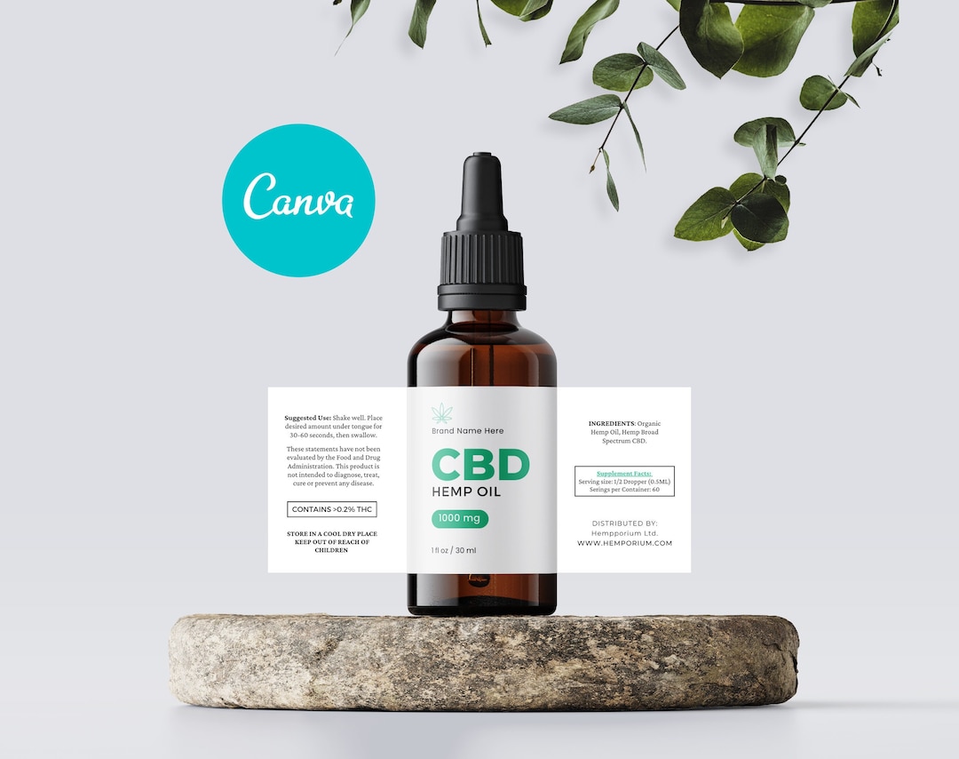 Premium CBD Oil Label Design for Hemp Oil Dropper, Cannabis Oil Label ...
